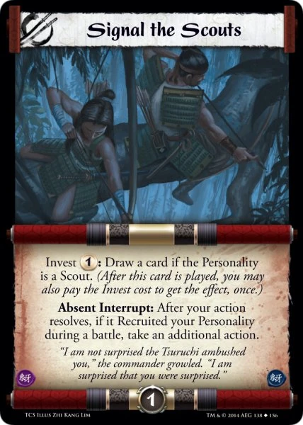 Signal the Scouts/card | L5r: Legend of the Five Rings Wiki | Fandom