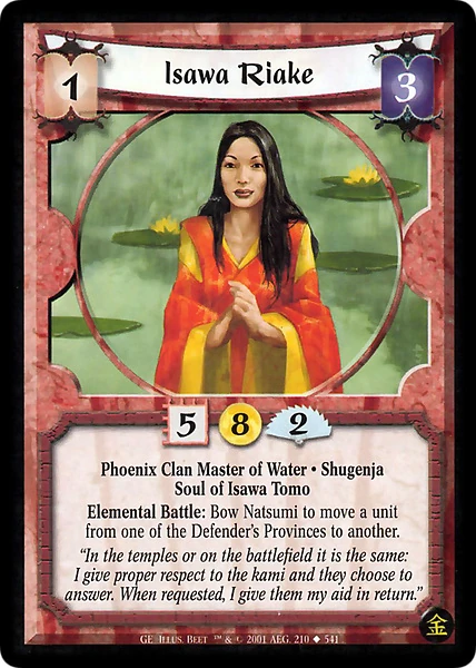 Isawa Riake/card | L5r: Legend of the Five Rings Wiki | Fandom