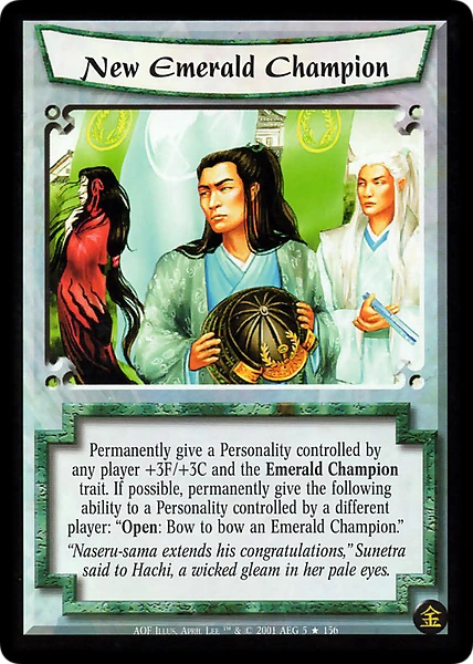 New Emerald Champion/card | L5r: Legend of the Five Rings Wiki | Fandom