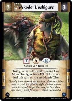 Akodo Toshigure/card | L5r: Legend of the Five Rings Wiki | Fandom
