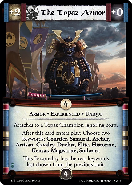 The Topaz Armor Exp/card | L5r: Legend of the Five Rings Wiki | Fandom