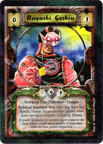Bayushi Goshiu/card | L5r: Legend of the Five Rings Wiki | Fandom