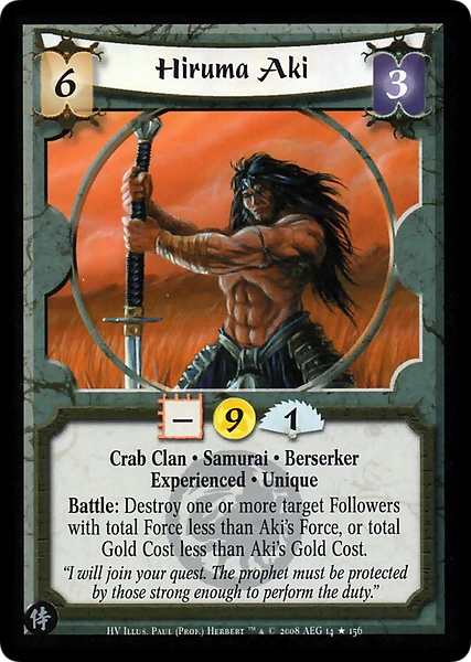 Hiruma Aki Exp/card | L5r: Legend of the Five Rings Wiki | Fandom