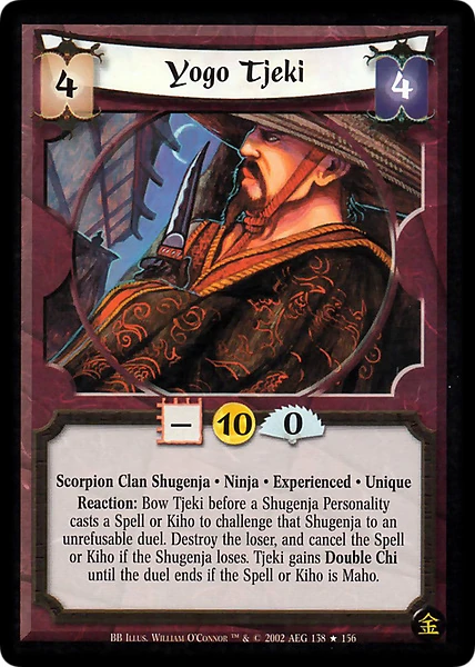 Yogo Tjeki Exp/card | L5r: Legend of the Five Rings Wiki | Fandom