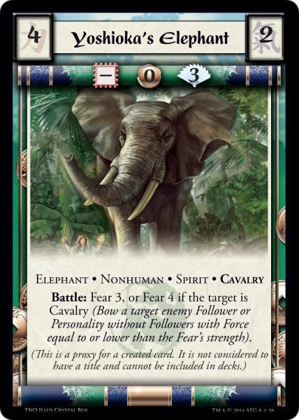 Yoshioka's Elephant/card | L5r: Legend of the Five Rings Wiki | Fandom