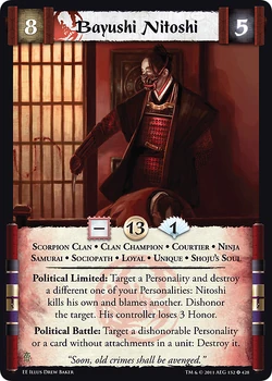 Bayushi Nitoshi/card | L5r: Legend of the Five Rings Wiki | Fandom