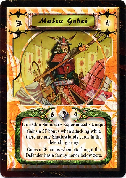 Matsu Gohei Exp/card | L5r: Legend of the Five Rings Wiki | Fandom