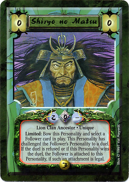 Shiryo No Matsucard L5r Legend Of The Five Rings Wiki Fandom