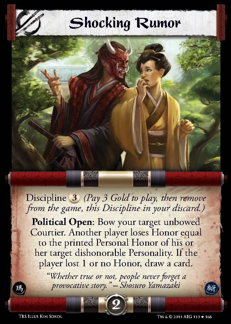 Shocking Rumor/card | L5r: Legend of the Five Rings Wiki | Fandom