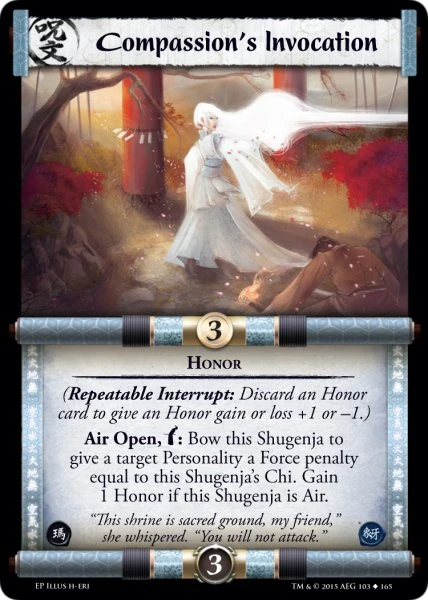 Compassion's Invocation/card | L5r: Legend of the Five Rings Wiki | Fandom