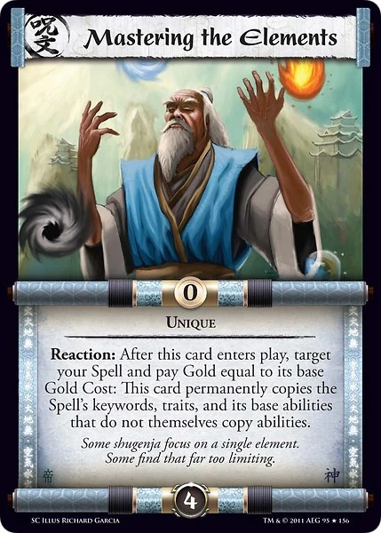 Mastering the Elements/card | L5r: Legend of the Five Rings Wiki | Fandom