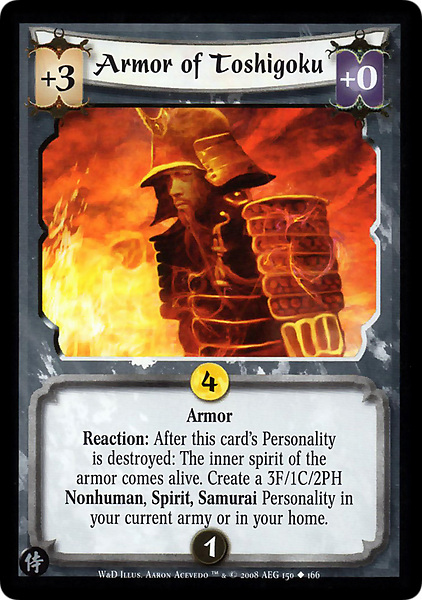 Armor Of Toshigokucard L5r Legend Of The Five Rings Wiki Fandom