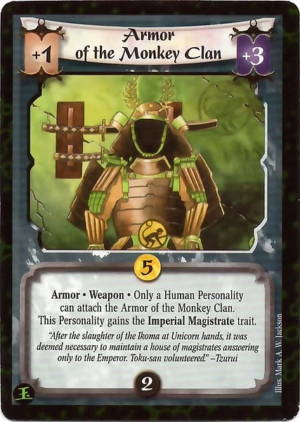 Armor of the Monkey Clan/card | L5r: Legend of the Five Rings Wiki | Fandom