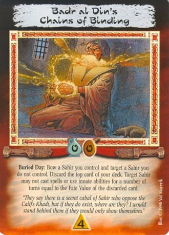 Badr al Din's Chains of Binding/card | L5r: Legend of the Five Rings ...