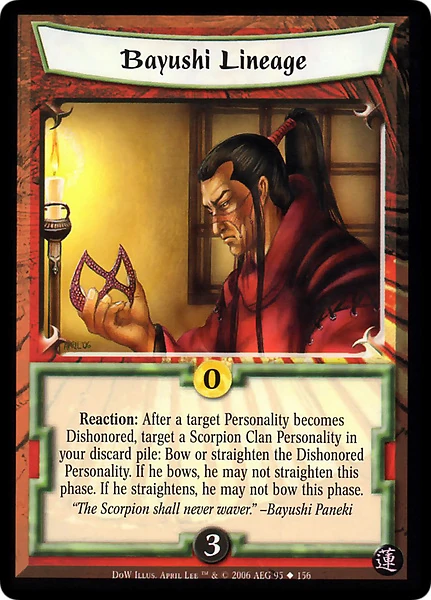 Bayushi Lineage/card | L5r: Legend of the Five Rings Wiki | Fandom
