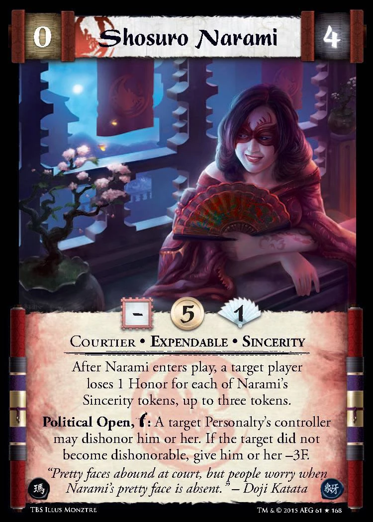 Shosuro Narami/card | L5r: Legend of the Five Rings Wiki | Fandom