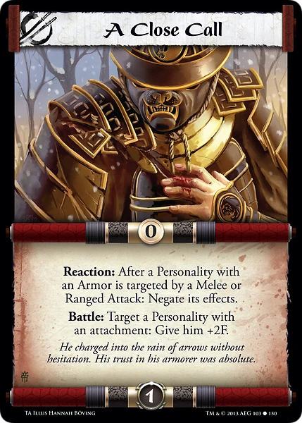 A Close Call/card | L5r: Legend of the Five Rings Wiki | Fandom
