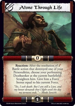 Atone Through Life/card | L5r: Legend of the Five Rings Wiki | Fandom