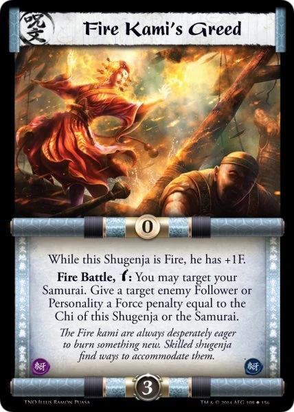 Fire Kami's Greed/card | L5r: Legend of the Five Rings Wiki | Fandom
