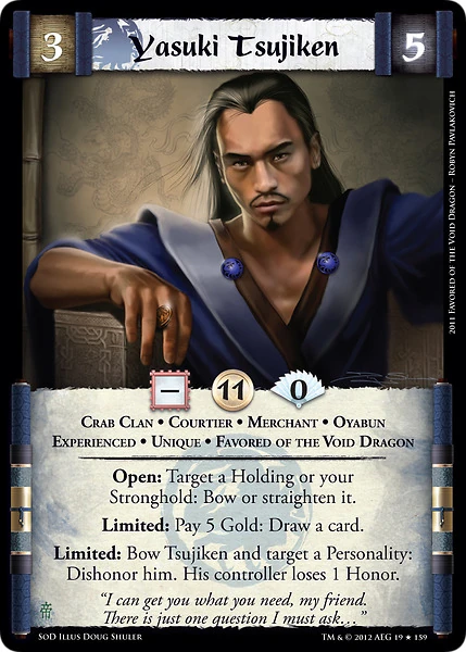 Yasuki Tsujiken Exp/card | L5r: Legend of the Five Rings Wiki | Fandom
