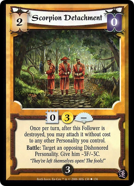 Scorpion Detachment/card | L5r: Legend of the Five Rings Wiki | Fandom