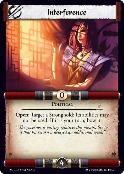 Interference/card | L5r: Legend of the Five Rings Wiki | Fandom