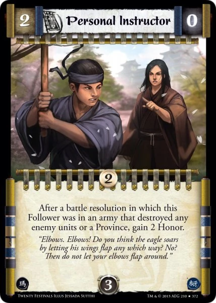 Personal Instructor/card | L5r: Legend of the Five Rings Wiki | Fandom