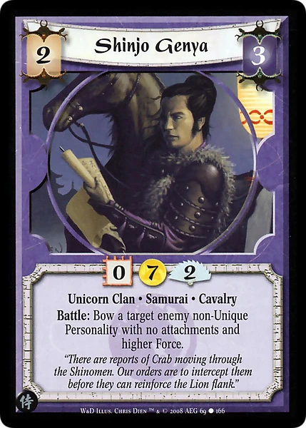 Shinjo Genya/card | L5r: Legend of the Five Rings Wiki | Fandom