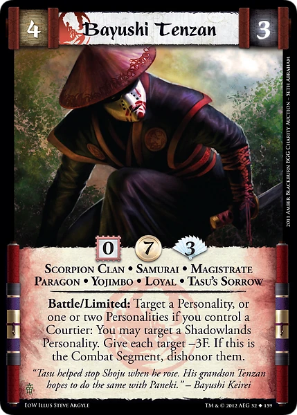 Bayushi Tenzan/card | L5r: Legend of the Five Rings Wiki | Fandom