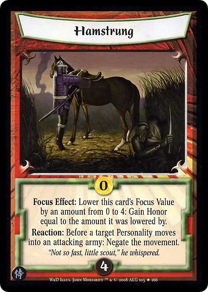 Hamstrung/card | L5r: Legend of the Five Rings Wiki | Fandom