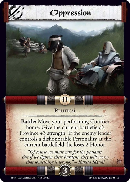 Oppression/card | L5r: Legend of the Five Rings Wiki | Fandom