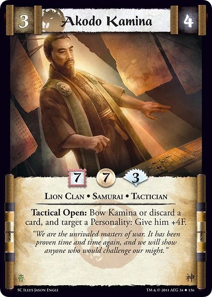 Akodo Kamina/card | L5r: Legend of the Five Rings Wiki | Fandom