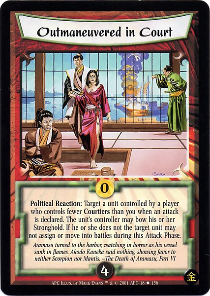 Outmaneuvered in Court/card | L5r: Legend of the Five Rings Wiki | Fandom