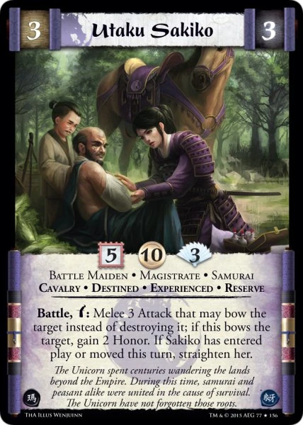 Utaku Sakiko Exp/card | L5r: Legend of the Five Rings Wiki | Fandom