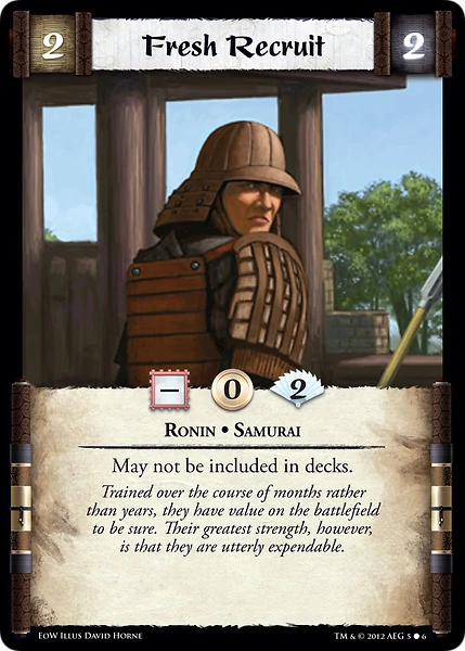 Fresh Recruit/card | L5r: Legend of the Five Rings Wiki | Fandom