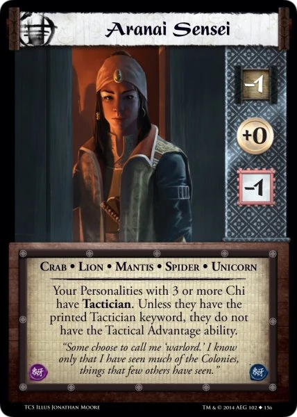 Aranai Sensei/card | L5r: Legend of the Five Rings Wiki | Fandom