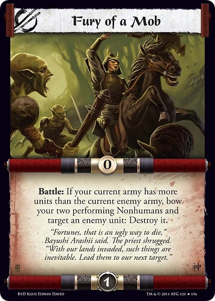 Fury of a Mob/card | L5r: Legend of the Five Rings Wiki | Fandom