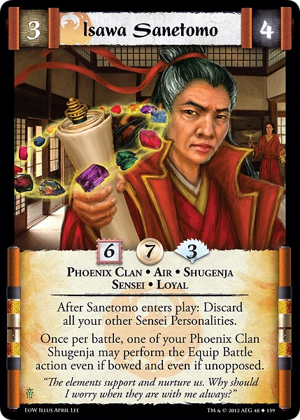 Isawa Sanetomo/card | L5r: Legend of the Five Rings Wiki | Fandom