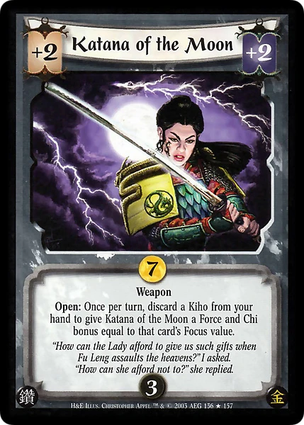 Katana of the Moon/card | L5r: Legend of the Five Rings Wiki | Fandom