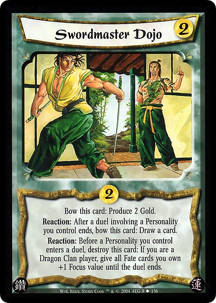 Swordmaster Dojo/card | L5r: Legend of the Five Rings Wiki | Fandom