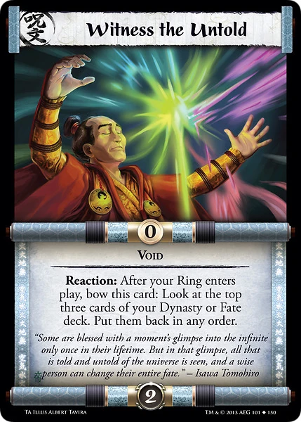 Witness the Untold/card | L5r: Legend of the Five Rings Wiki | Fandom