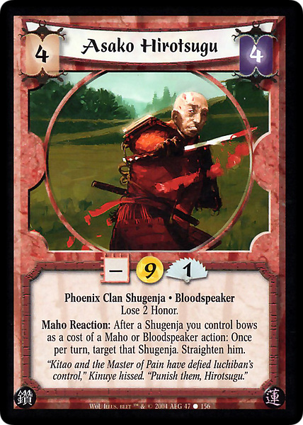 Asako Hirotsugucard L5r Legend Of The Five Rings Wiki Fandom