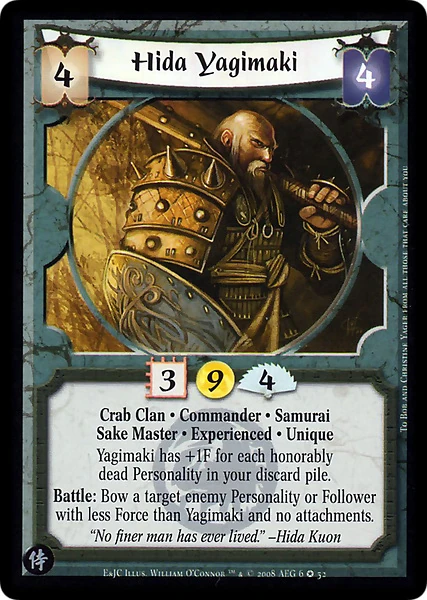 Hida Yagimaki Exp/card | L5r: Legend of the Five Rings Wiki | Fandom