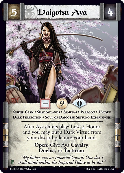 Daigotsu Aya/card | L5r: Legend of the Five Rings Wiki | Fandom