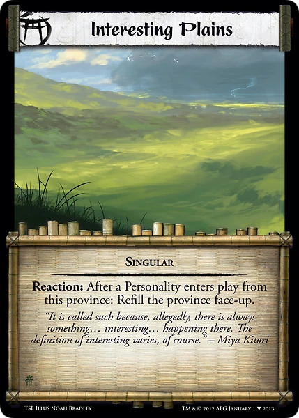 Interesting Plains/card | L5r: Legend of the Five Rings Wiki | Fandom