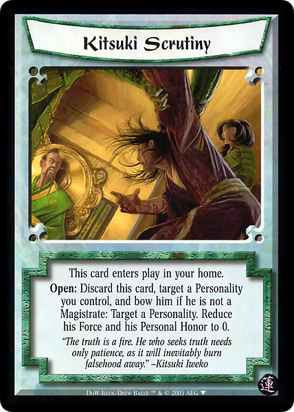 Kitsuki Scrutiny/card | L5r: Legend of the Five Rings Wiki | Fandom