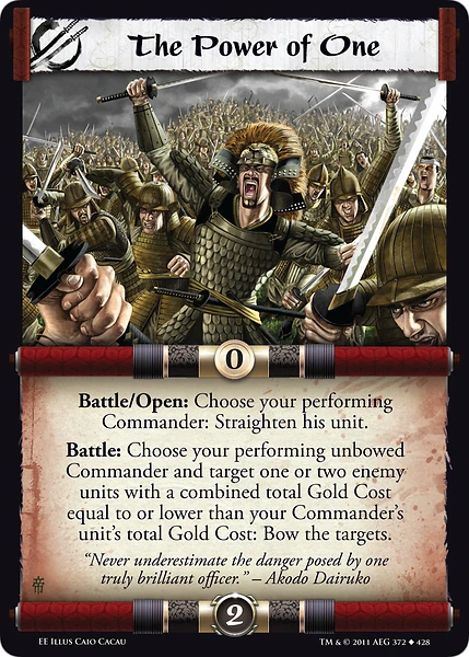 The Power of One/card | L5r: Legend of the Five Rings Wiki | Fandom