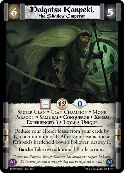 Daigotsu Kanpeki, the Shadow Emperor/card | L5r: Legend of the Five ...