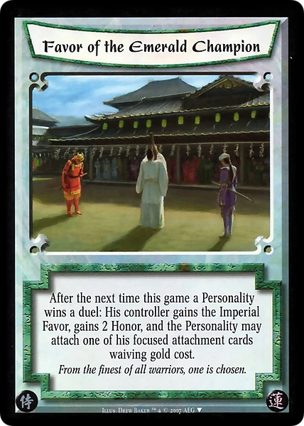 Favor of the Emerald Champion/card | L5r: Legend of the Five Rings Wiki ...