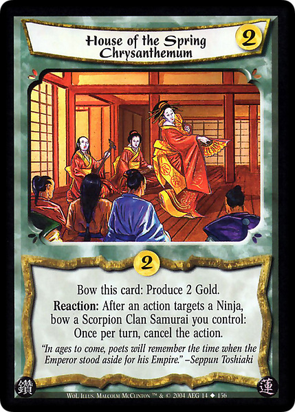 House Of The Spring Chrysanthemumcard L5r Legend Of The Five Rings